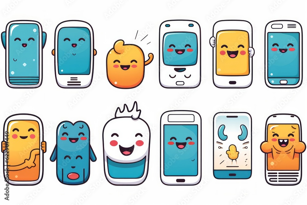 Fun Meets Technology in this Set of Doodle Smartphone Emoticons ...