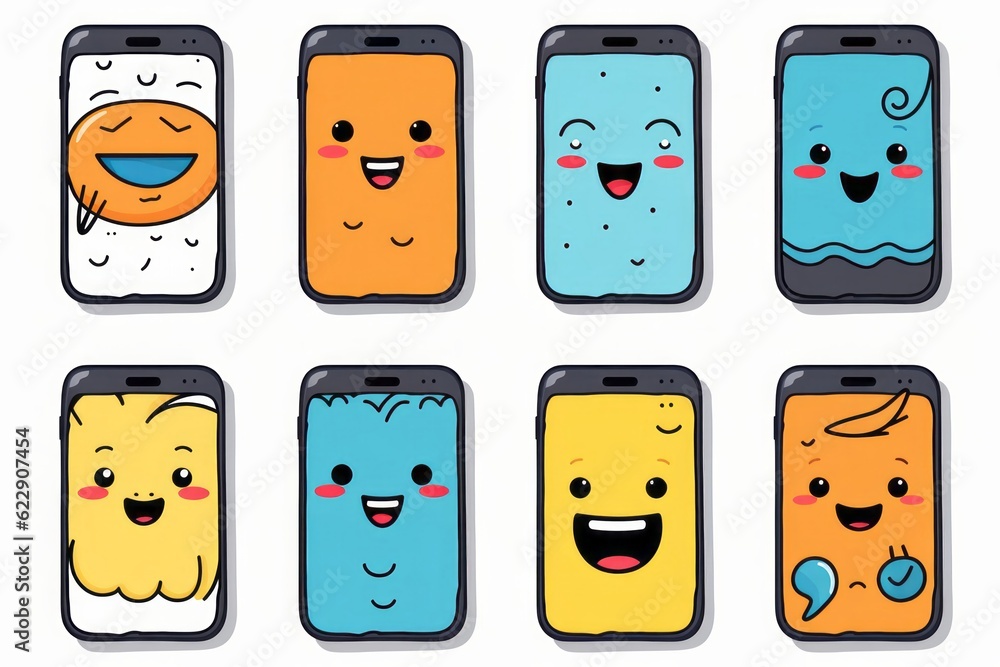 Fun Meets Technology in this Set of Doodle Smartphone Emoticons ...