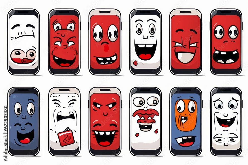 Fun Meets Technology in this Set of Doodle Smartphone Emoticons ...