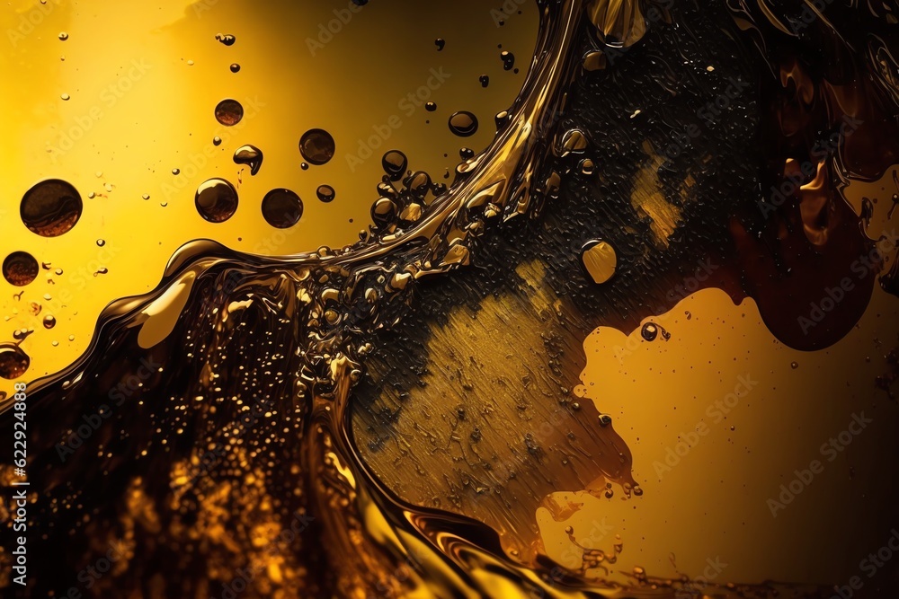 Oil splash background. Color oily bubbles. Oil background. Generative ...