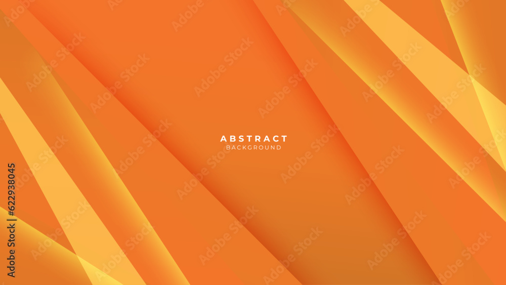 Abstract modern orange geometric shapes vector technology background ...