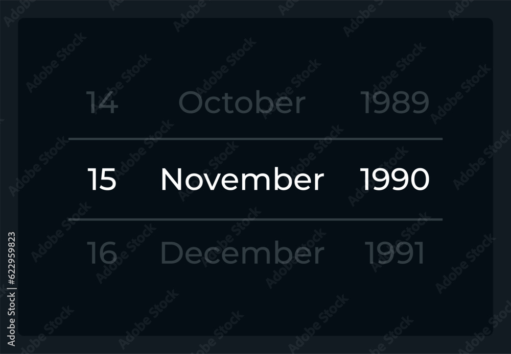 Birthdate form field UI element template. Editable isolated vector ...