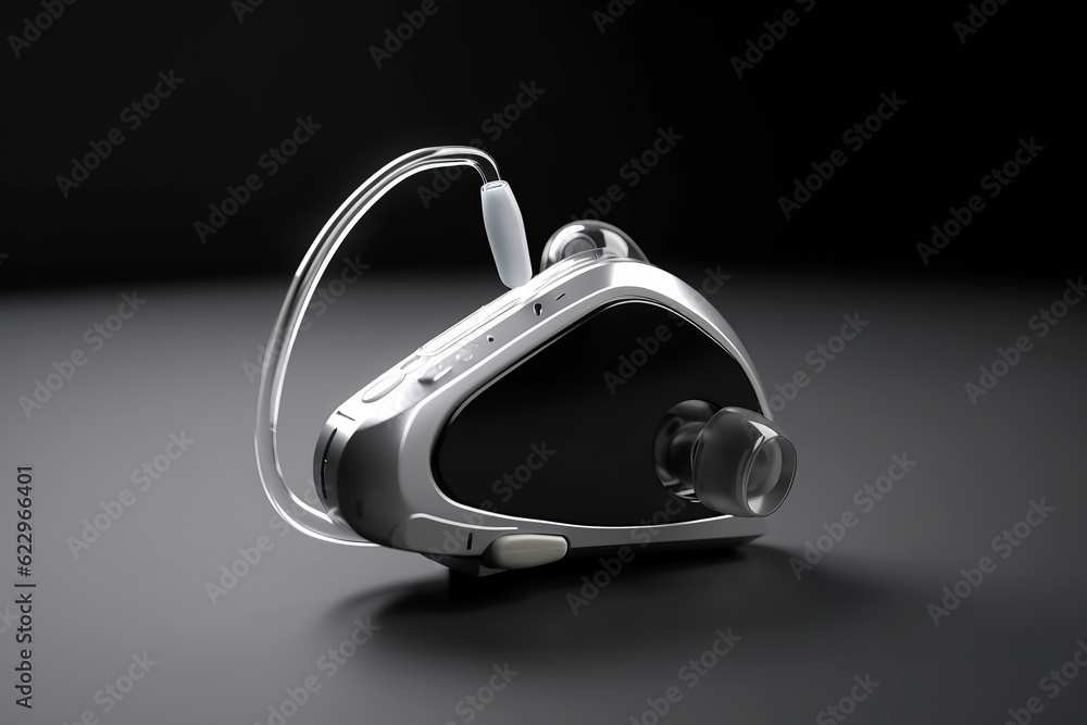 ai generated illustration of Modern medical hearing device for deafness ...