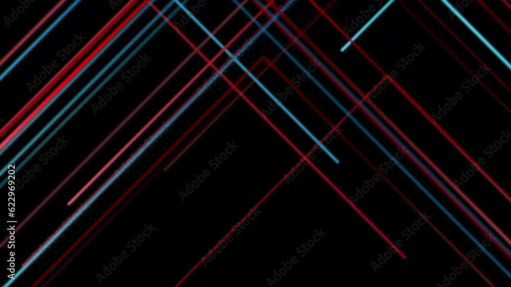 Blue red smooth lines abstract geometry background. Seamless looping ...