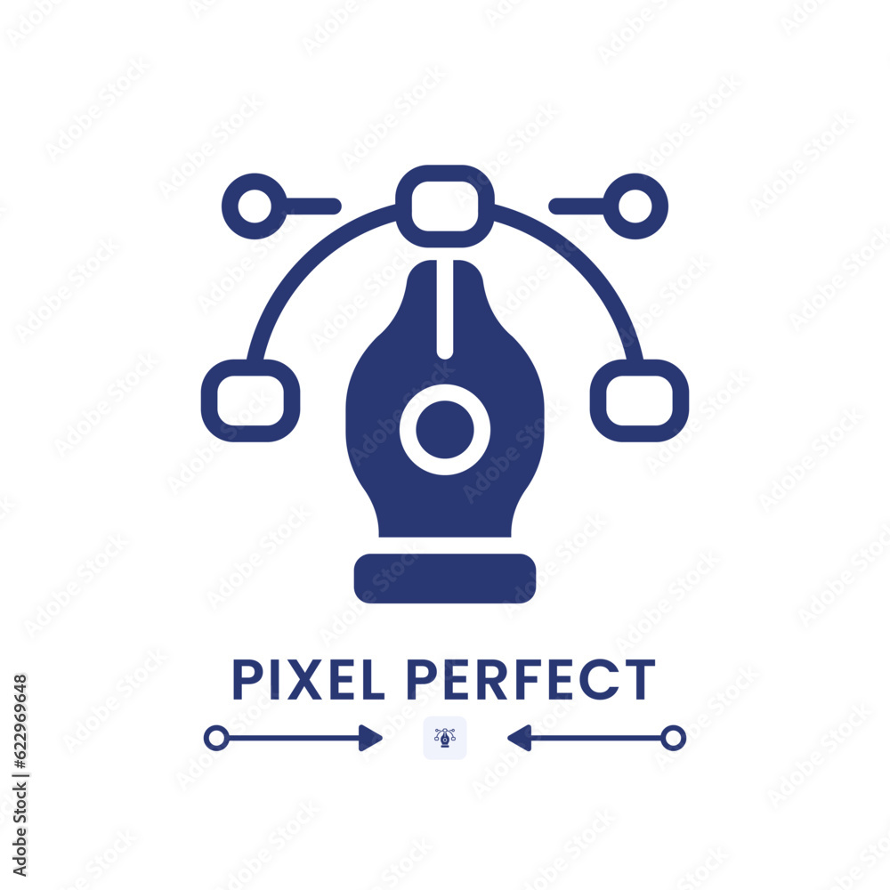 Pen tool cursor black solid desktop icon. Computer graphics. Bezier ...