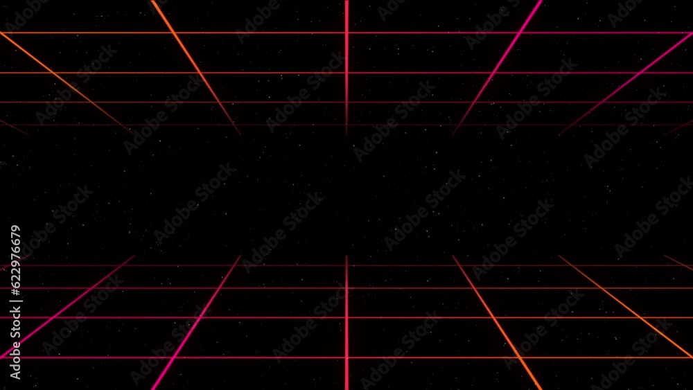 Vidéo Stock Abstract infinite grid lines moving in 4K. Technology ...
