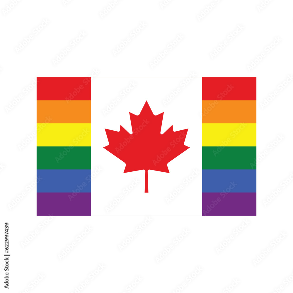Vetor de Canadian Pride Flag icon. LGBT Pride Month, LGBTQ community ...