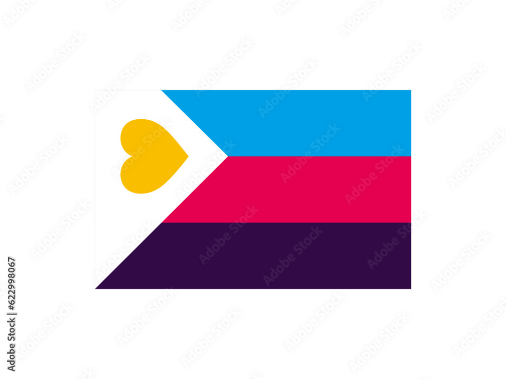 Polyamory flag icon. LGBT Pride Month illustration LGBTQ community ...