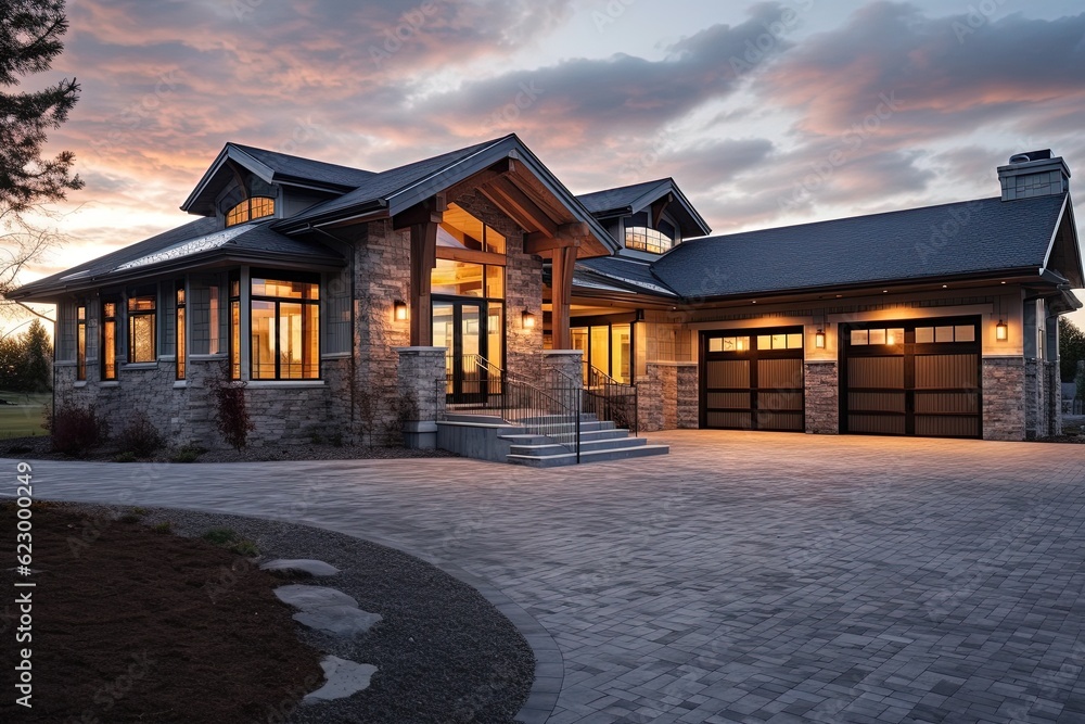 Newly Built Chic House with Open Concept, Double Garage, Light Blue ...