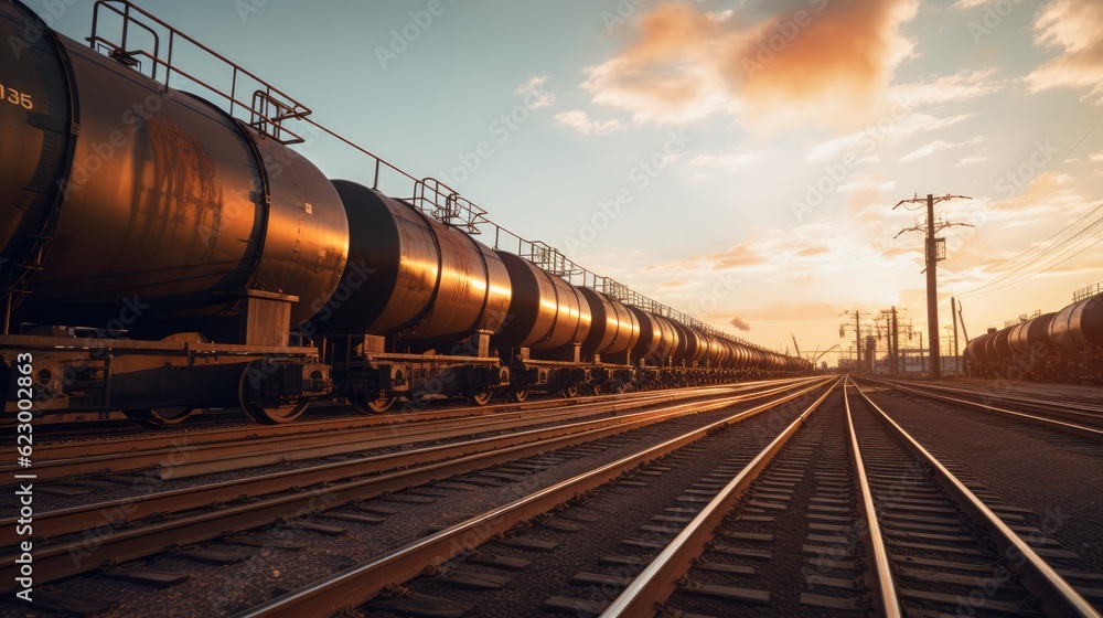 Dirty and Oily Crude Oil Tanks Transported on Railroad: Illustrating ...