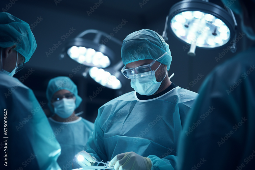 Surgeons will perform the operation. Professional doctors performing ...