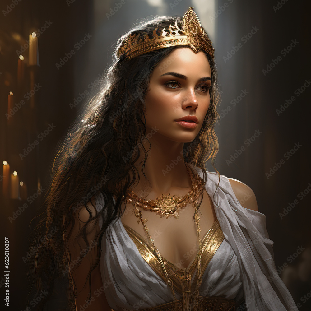 Greek Princess. Alcmena from Mycenae, Zeus Lover. Greek Mythology - AI Generated Stock ...