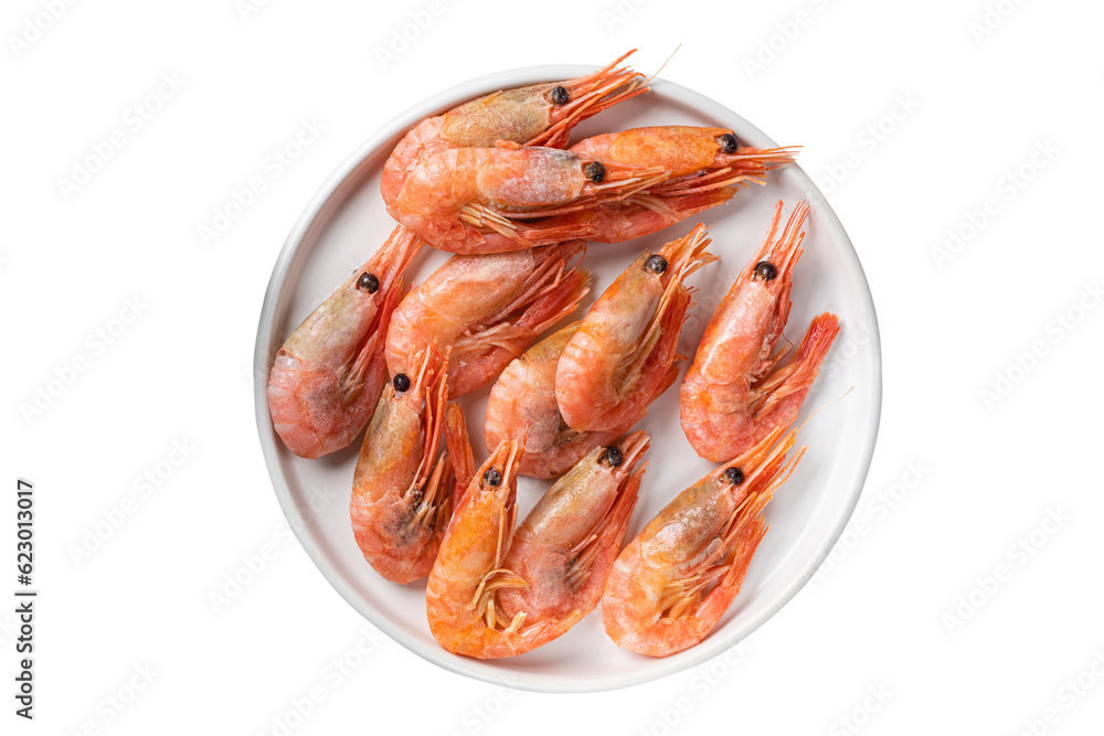 Red prawn or shrimp isolated on white background with clipping path ...