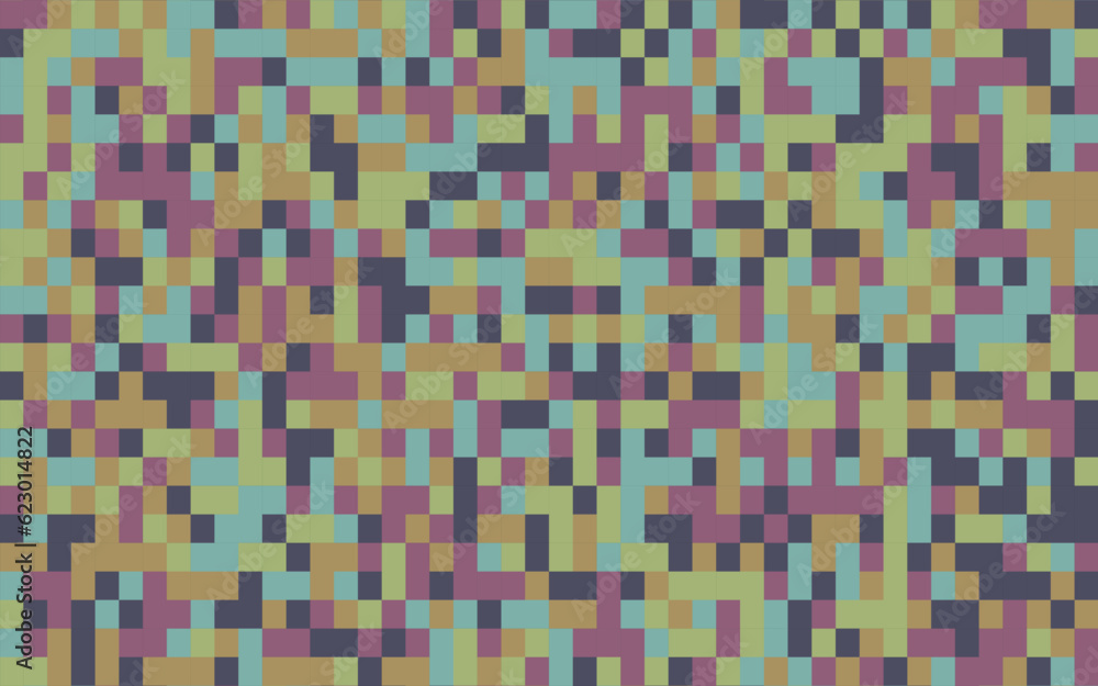 Abstract pixel pattern with vibrant colors and geometric shapes. Modern ...
