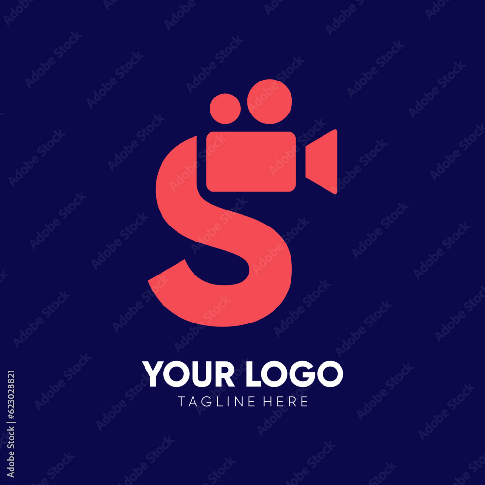 Letter S Initial Camera Video Logo Design Vector Icon Graphic Emblem ...