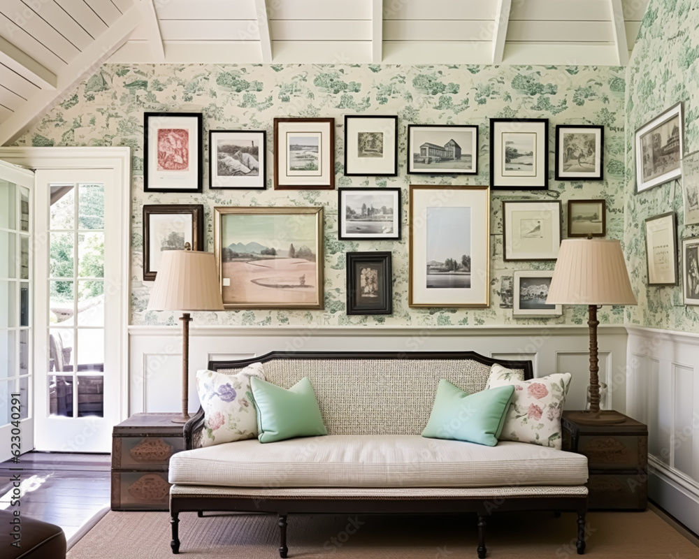 Living room gallery wall, home decor and wall art, framed art in the ...