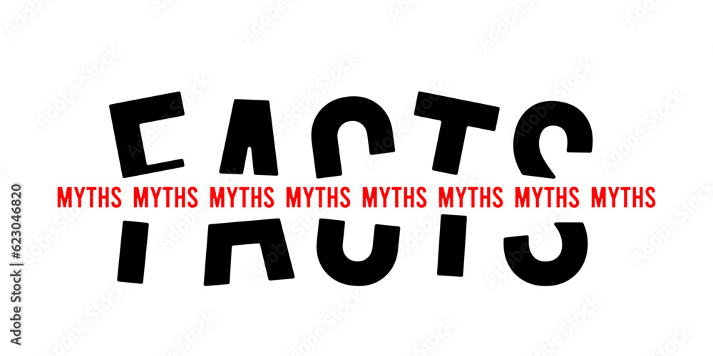 Word facts is broken by myths propaganda and fake news Stock Vector ...