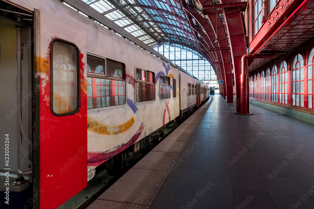 Antwerp, Belgium - September 11, 2022: Antwerpen-Centraal, Beautiful ...