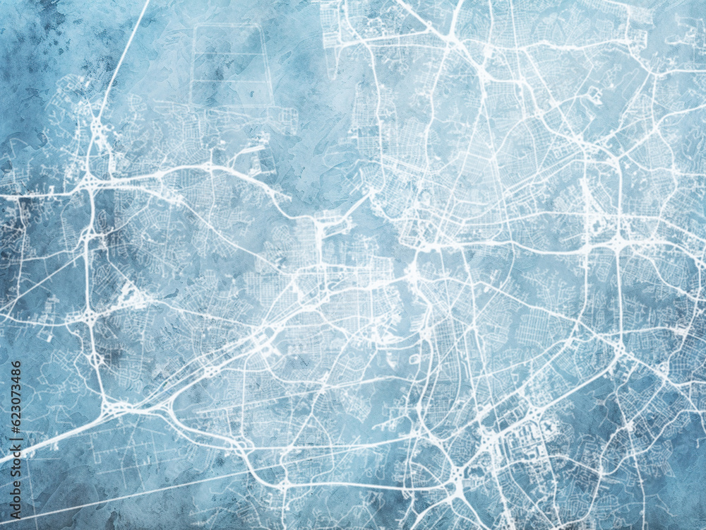 Illustration of a map of the city of Norfolk Metro Virginia in the ...