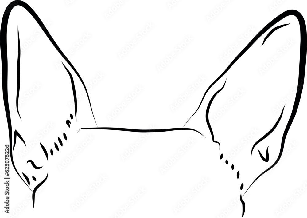 Dog Ear SVG Cut File for Cricut and Silhouette, EPS Vector, PNG , JPEG ...