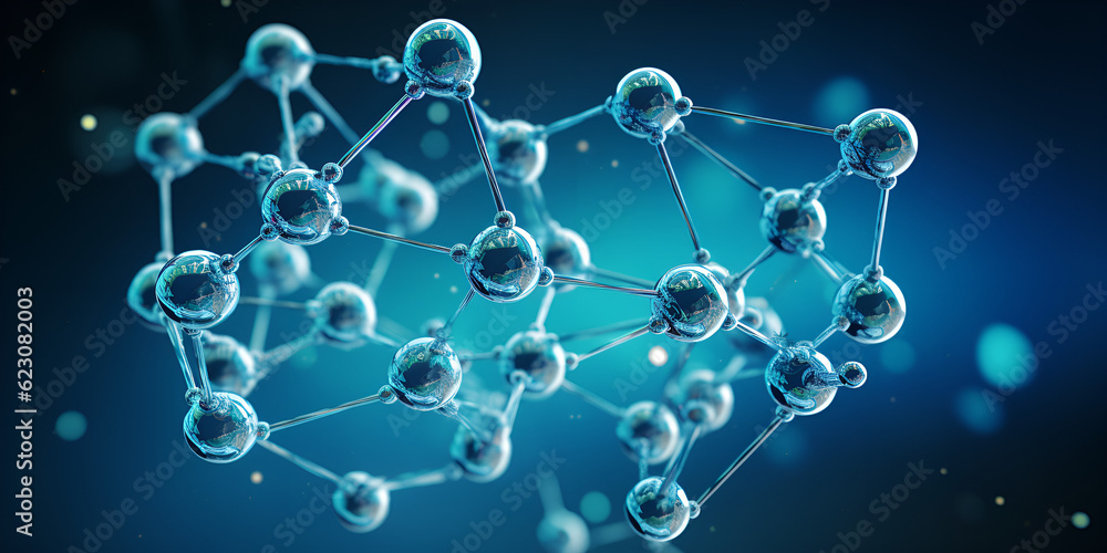 Science Background with Molecule or Atom Abstract Structure for Science ...