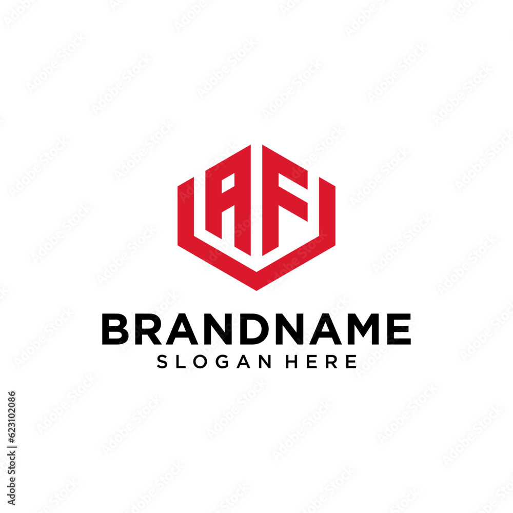 letter A F logo design for industry company Stock Vector | Adobe Stock