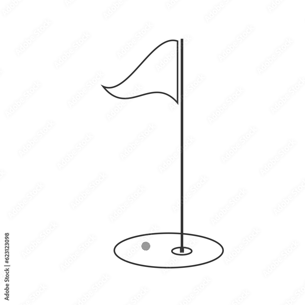 Golf Line Art, Golf Vector, Golf illustration, Sports Vector, Sports ...