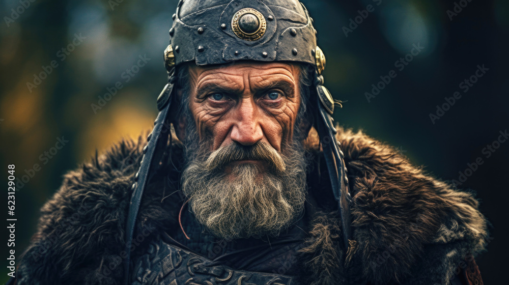 An impressive Dacian man with a stoic expression, symbolizing the ...