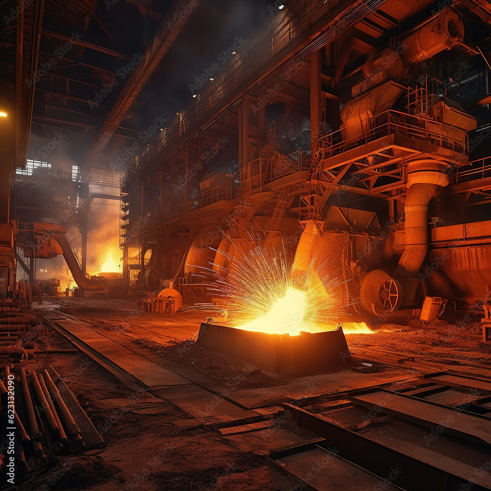 Steel Manufacturer: They can feature photographs of steel mills ...