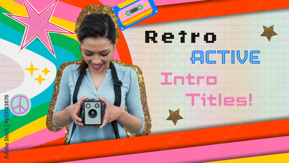 Retro Active Title Intro Stock Template | Adobe Stock