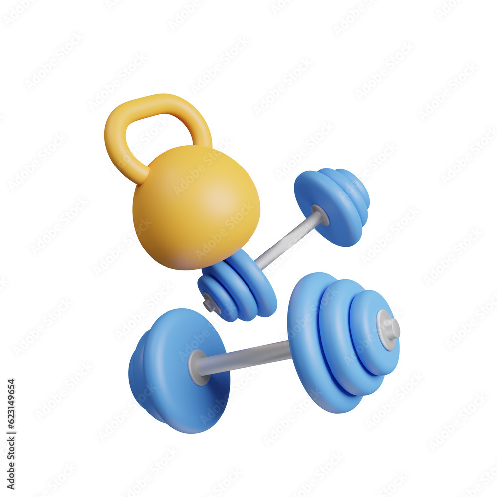 Dumbbell and kettlebells icon sport equipment on transparent background ...