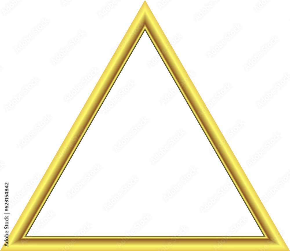 Triangle Shape Gold picture frame luxury golden frame gold border ...