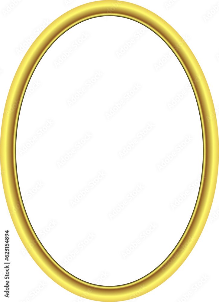 Oval Shape Gold picture frame luxury golden frame gold border Golden ...