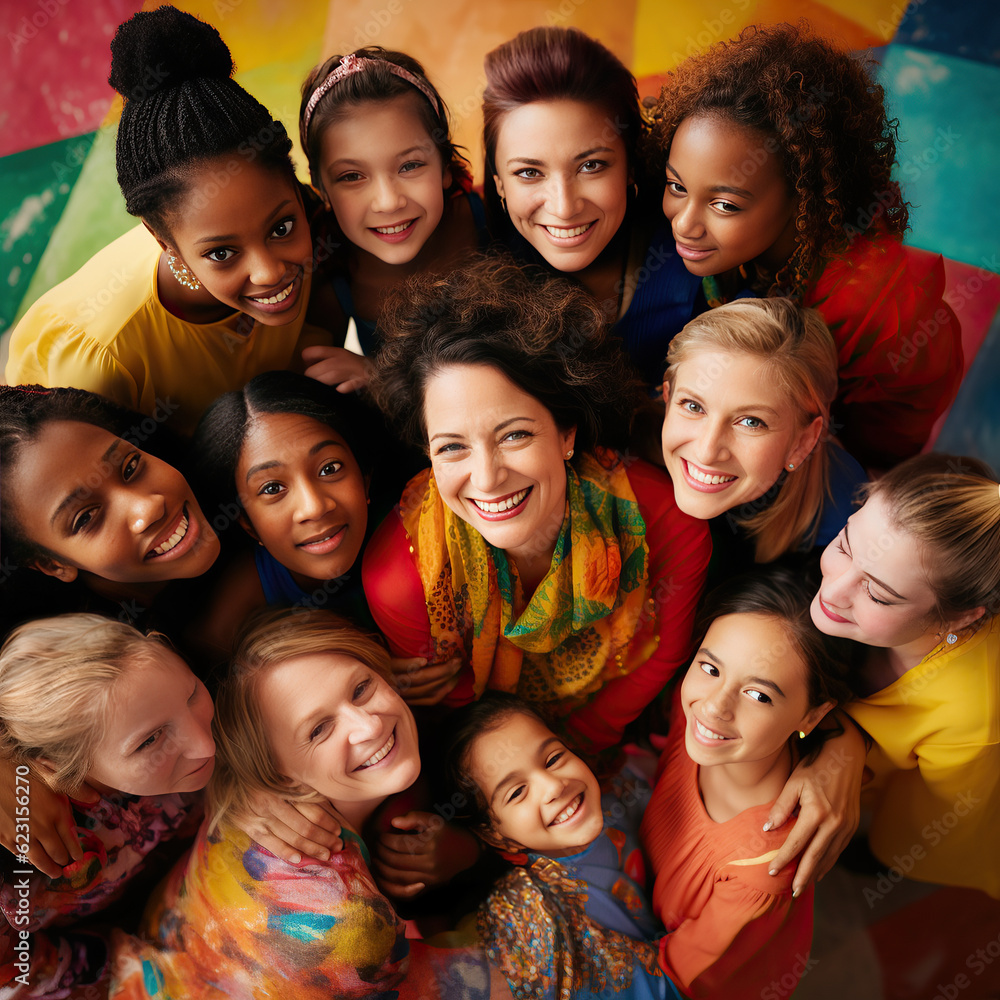 Happy & Diverse Community Working Together, Ultra-High Resolution Stock ...