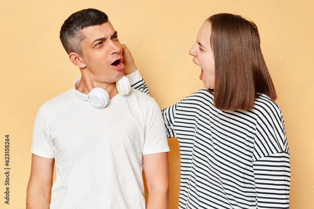 Negative emotion facial expression feelings, reaction, situation. Angry ...