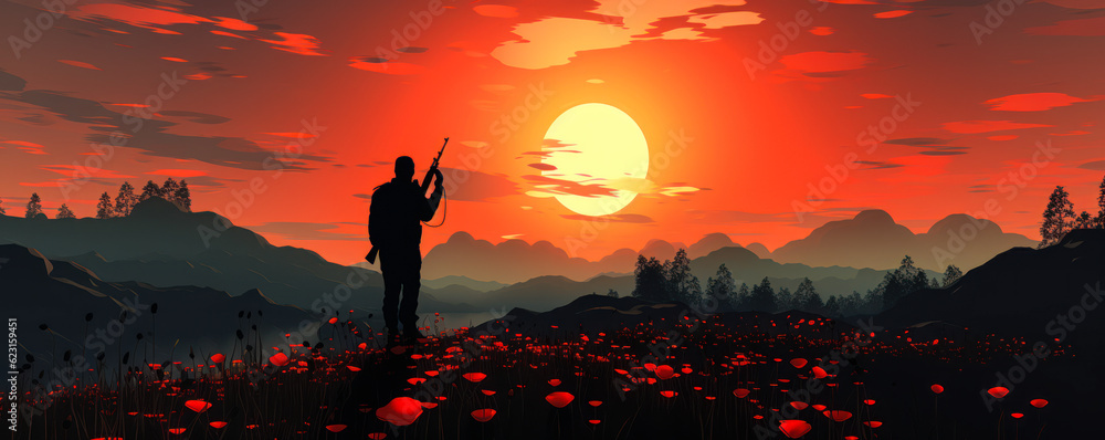 Remembering their service: Soldier Silhouette Standing and Saluting in ...
