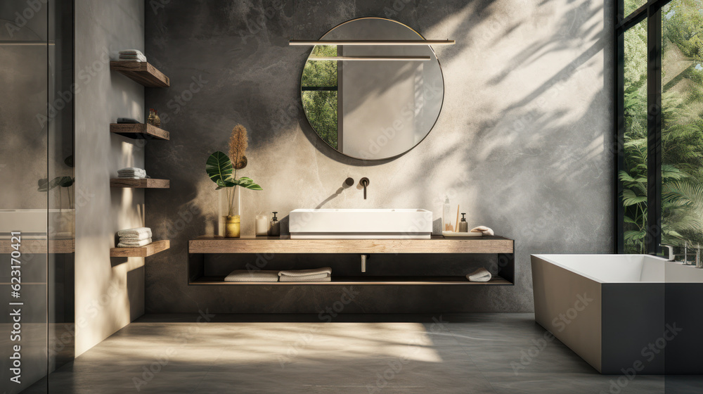 Urban Chic Bathroom Inspiration: Polished Concrete Meets White Marble ...