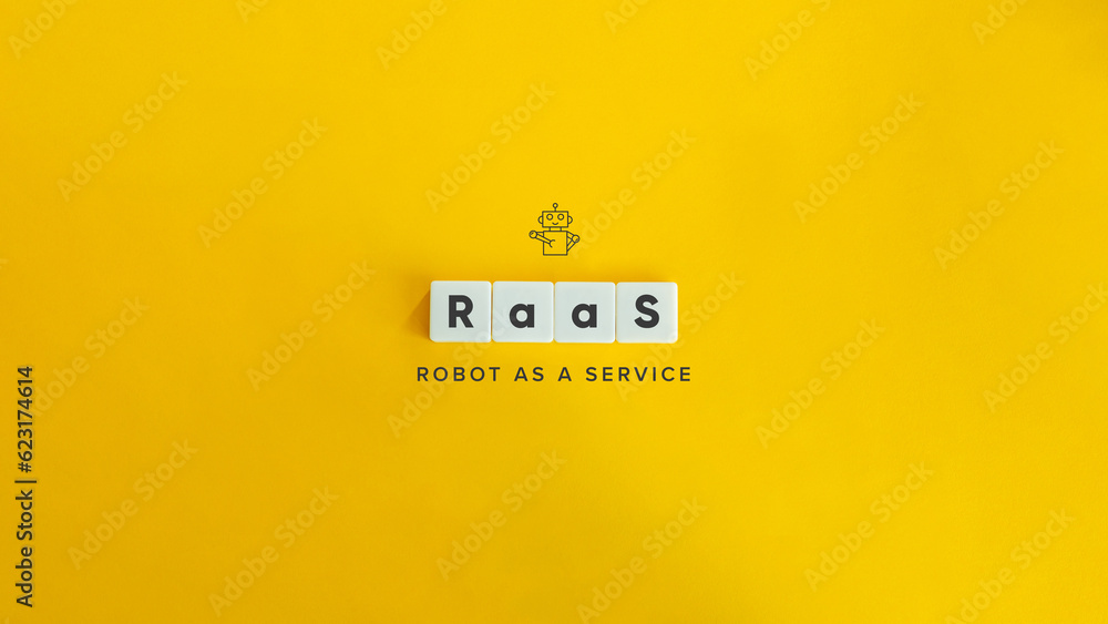 RaaS (Robot as a Service) Acronym, Banner, and Concept Image. Stock ...