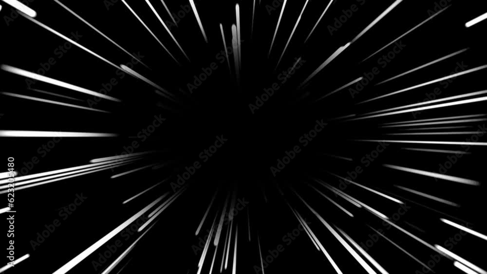 High-speed abstract speed lines overlay animation. Cartoon animated ...