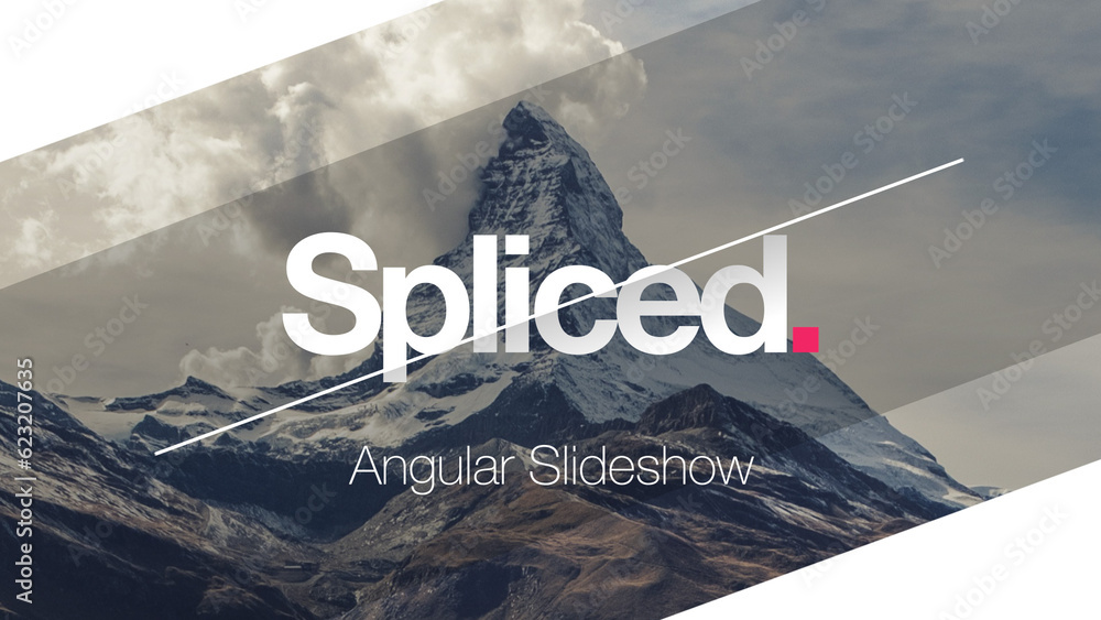 Spliced Angular Slideshow Stock Template | Adobe Stock