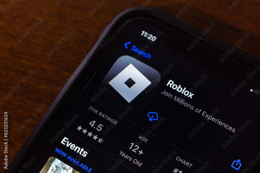 Vancouver, CANADA - Jul 12 2023 : Roblox app seen in App Store on ...