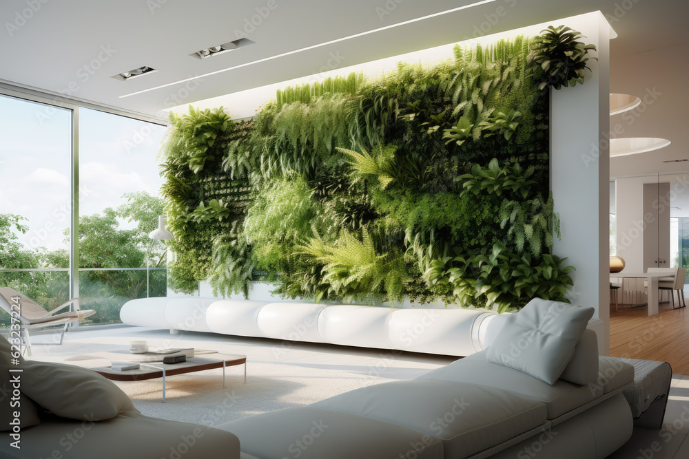 Eco-friendly home interior design with biophilic design elements ...