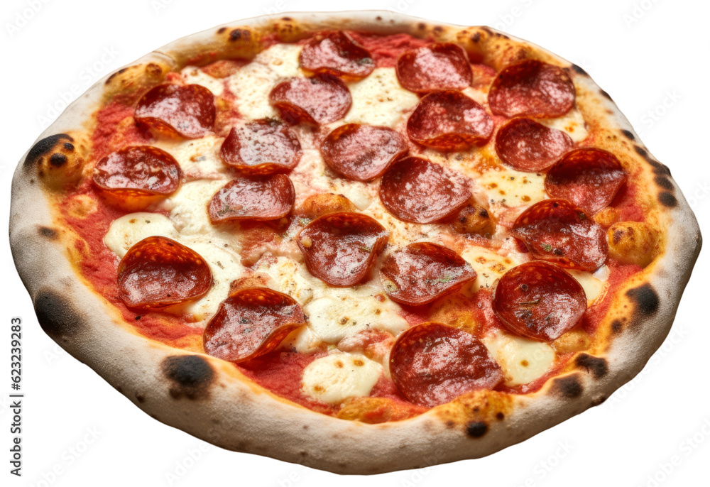 Pizza Pepperoni. Isolated on Transparent Background. generative ai ...