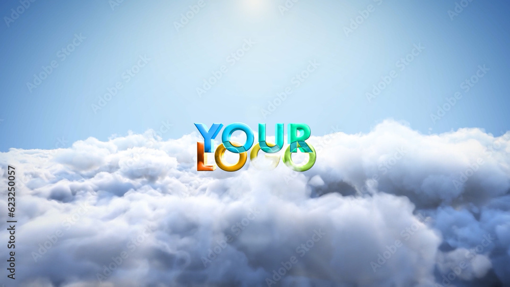 Clouds Flythrough Logo Stock Template | Adobe Stock