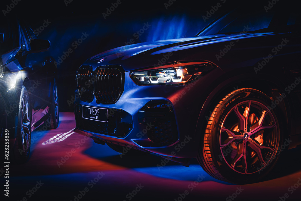 Lima, Peru; November 24, 2022: BMW Electric cars model iX, X5 and x3 ...