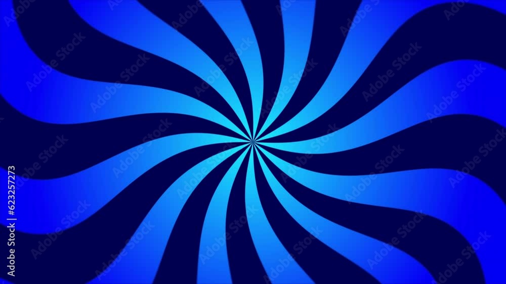 Vidéo Stock Spiral background with shades from light blue to blue ...