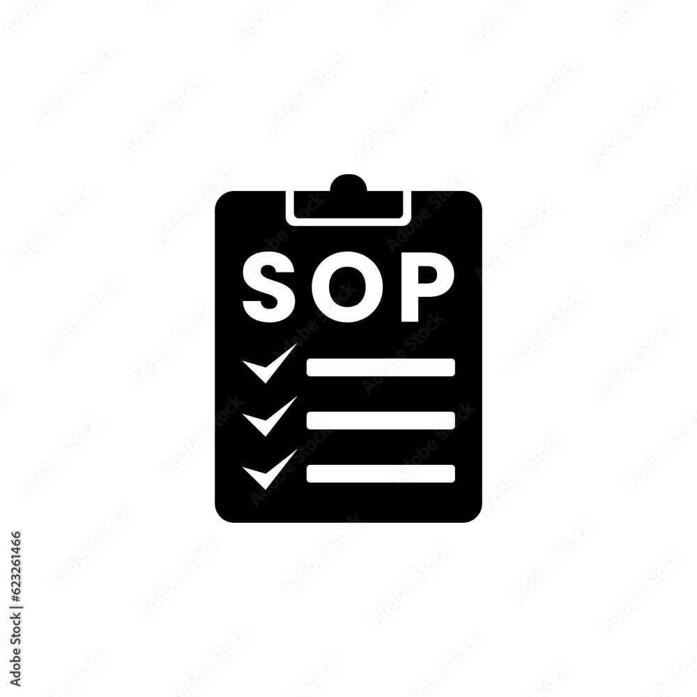 Sop Icon Vector Or Best Sop Symbol Isolated In Flat Style Sop Icon Vector For Standard