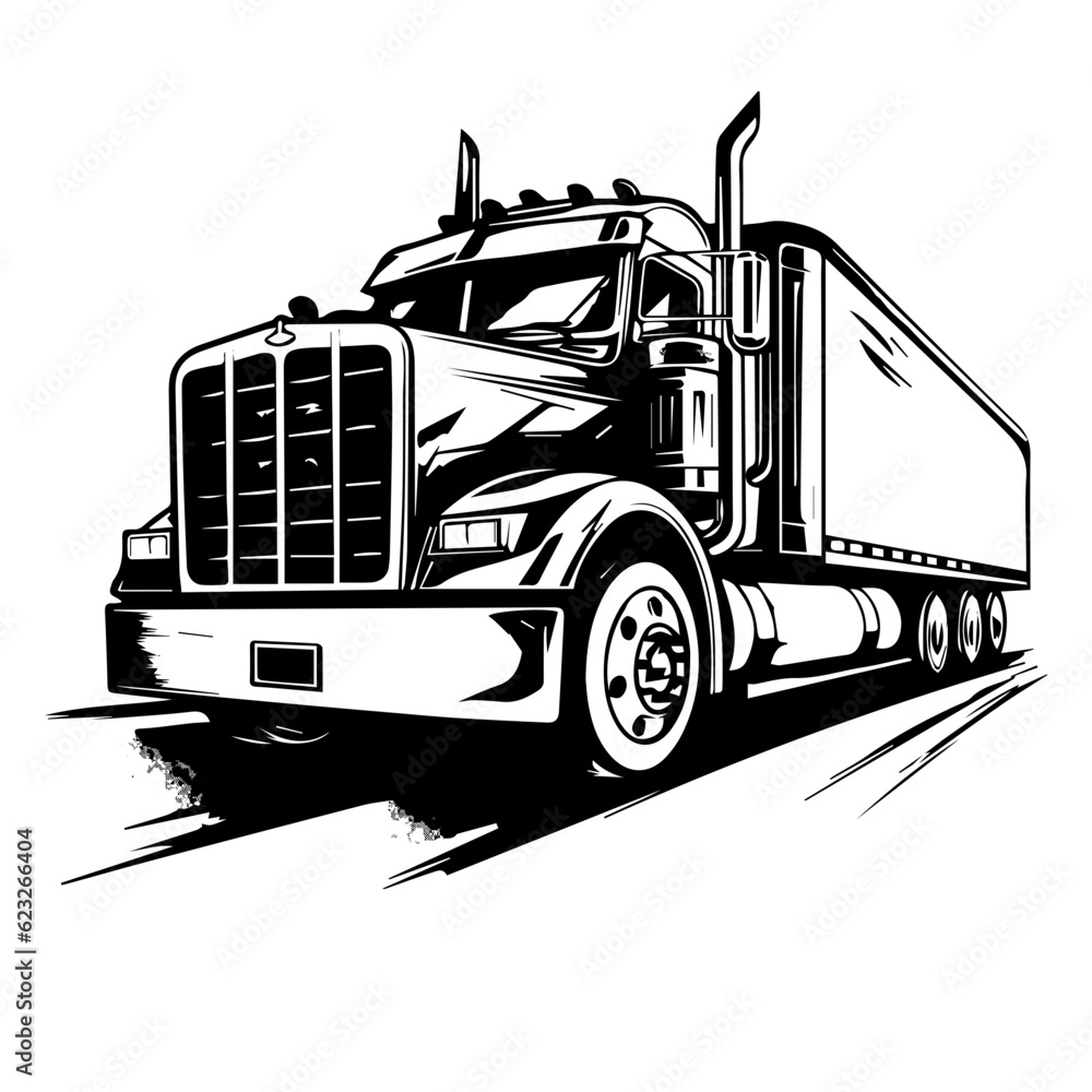 semi truck svg, truck driver svg, truck svg, trucker svg, American Flag ...