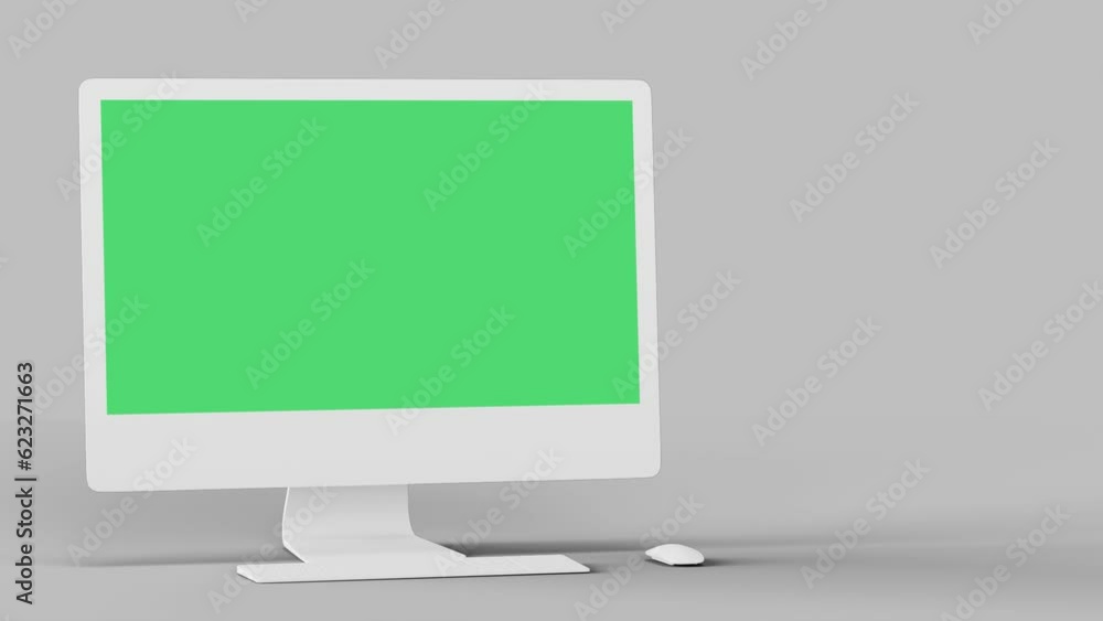 Vidéo Stock MacBook with green screen isolated on green screen ...