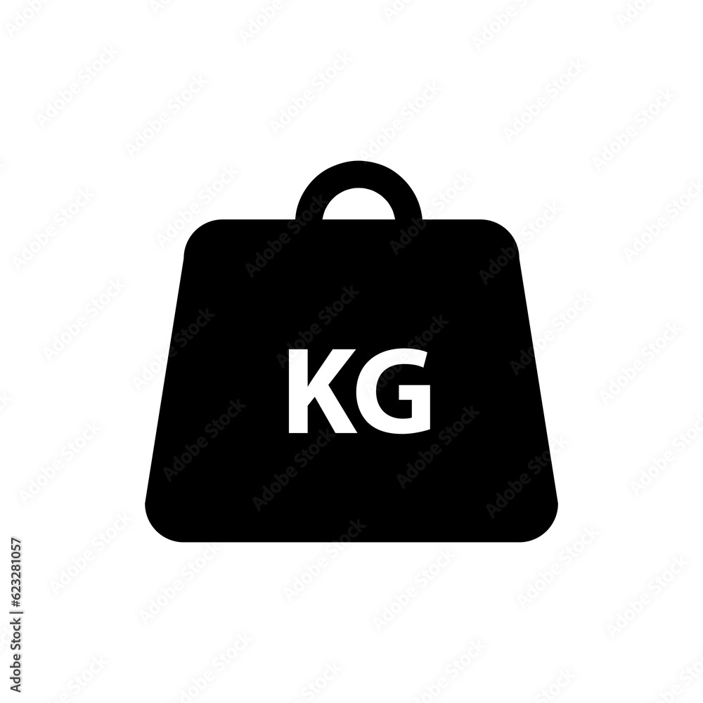 Weight kilogram icon kg vector flat design on white background..eps ...